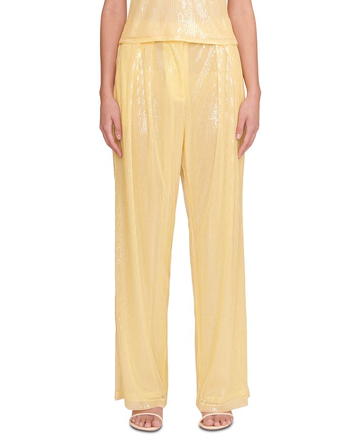 STAUD Luisa Sequined Pants | Bloomingdale's