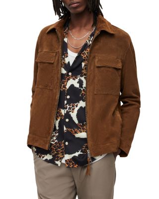 ALLSAINTS Cozza Regular Fit Suede Shirt Jacket | Bloomingdale's