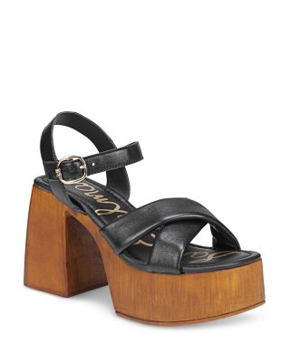 Sam Edelman Women's Suzannah Ankle Strap Slingback Platform Sandals ...