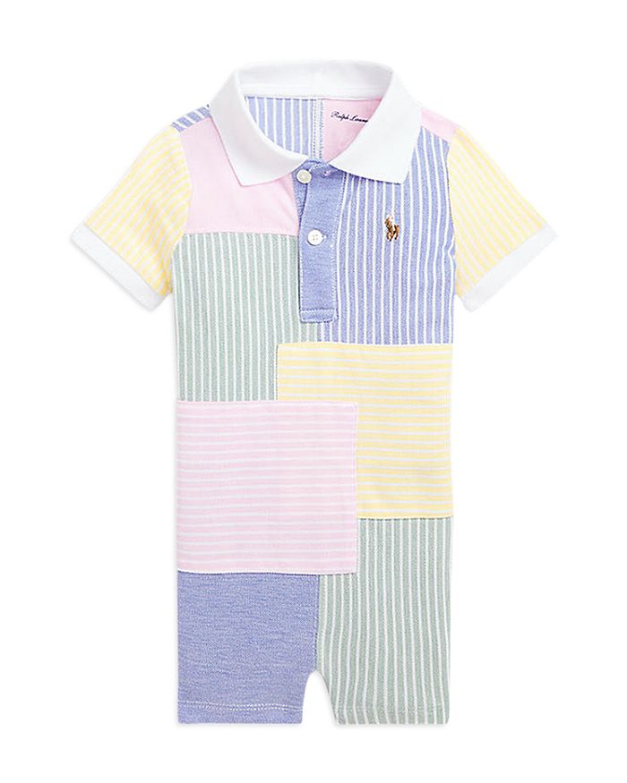 Ralph Lauren Boys' Patchwork Mesh Polo Shortall - Baby | Bloomingdale's