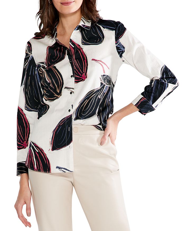 NIC+ZOE Stamped Flowers Shirt | Bloomingdale's