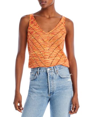 AQUA Talia Marled Crochet Tank - 100% Exclusive | Bloomingdale's
