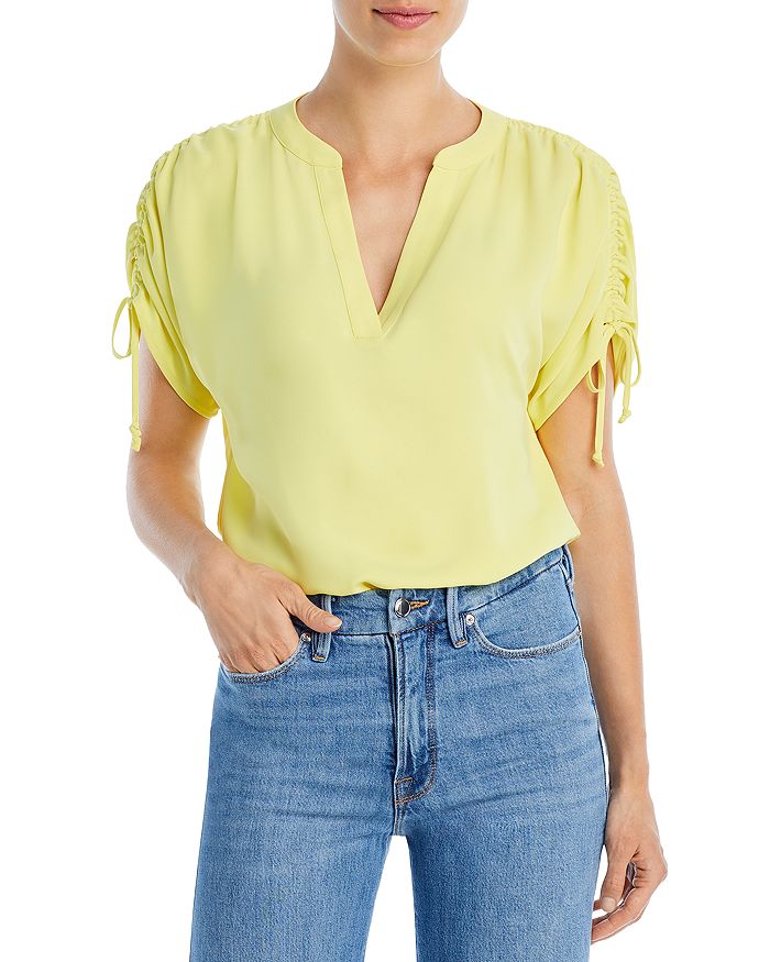 T Tahari Drawstring Sleeve Top | Bloomingdale's