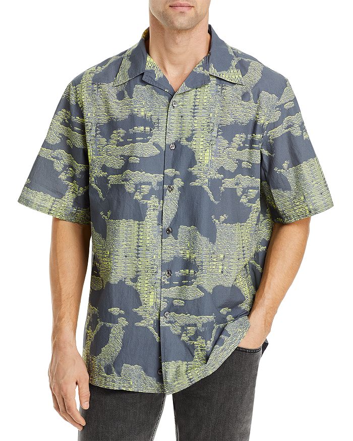 Diesel Frank Short Sleeve Camo Camp Shirt | Bloomingdale's