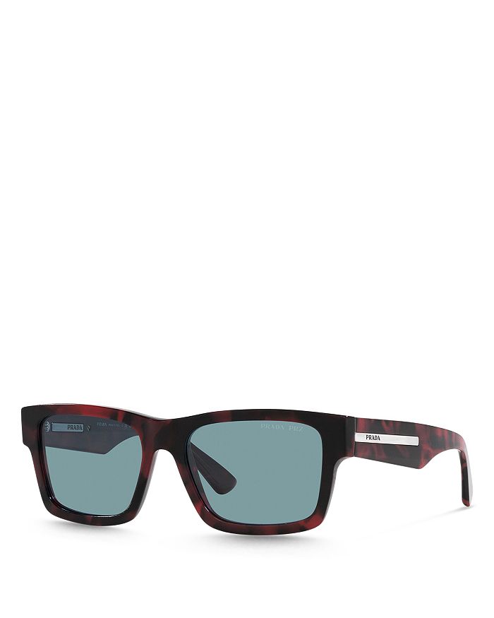 Prada Polarized Rectangle Sunglasses, 56mm | Bloomingdale's