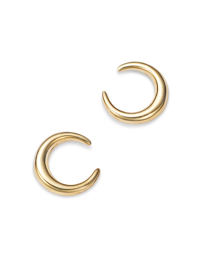 Moon & Meadow 14K Yellow Gold Crescent Moon Stud Earrings | Bloomingdale's