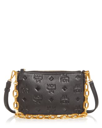 MCM Aren Embossed Logo Monogram Chain Wallet | Bloomingdale's