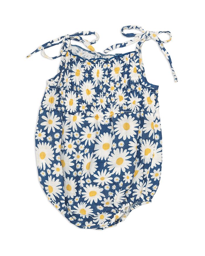 Angel Dear Girls' Daisy Day Smocked Organic Cotton Bubble Romper - Baby ...