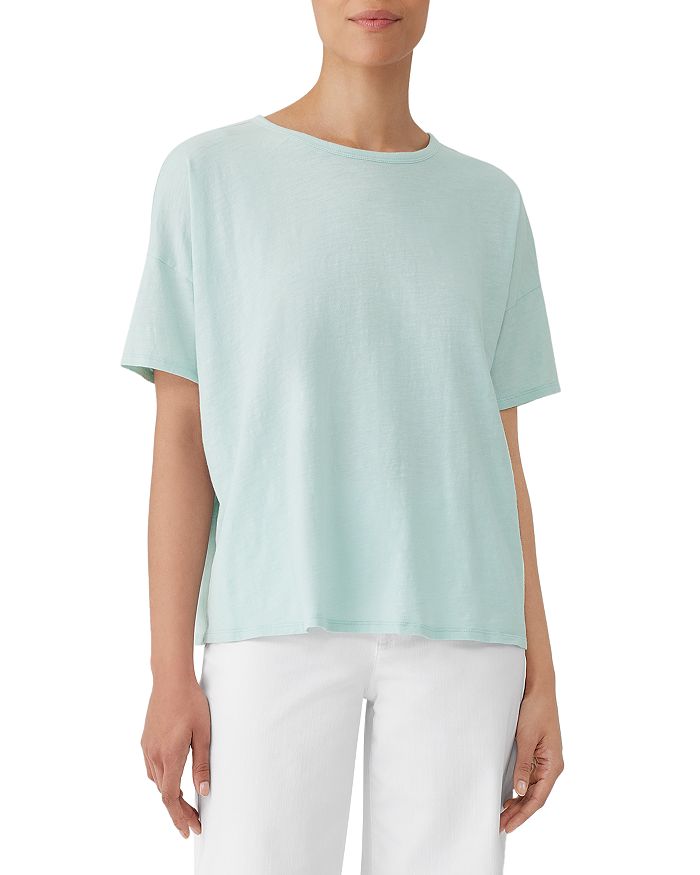 Eileen Fisher Organic Cotton Short Sleeve Boxy Tee | Bloomingdale's