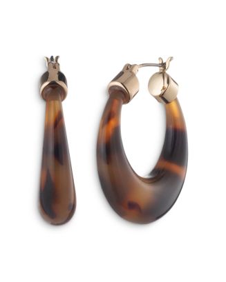 Ralph Lauren Ralph Lauren Tortoise Hoop Earrings in Gold Tone ...