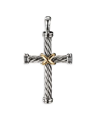 David Yurman Cable Cross with 18K Gold | Bloomingdale's