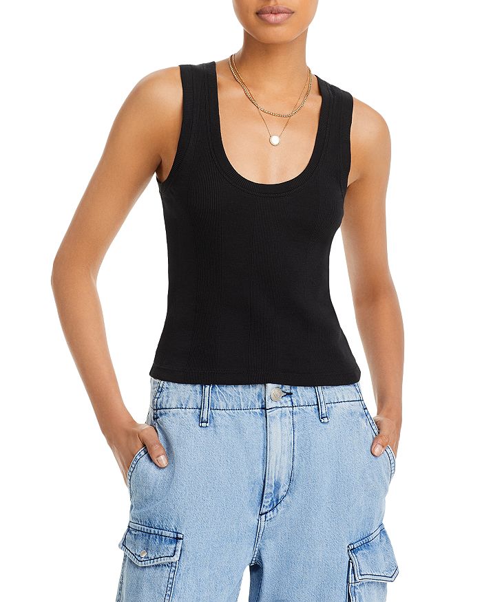 Goldie Cotton Cropped Tank Top | Bloomingdale's