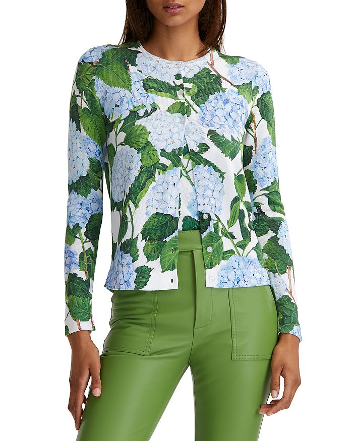 Oscar de la Renta Hydrangea Cardigan | Bloomingdale's