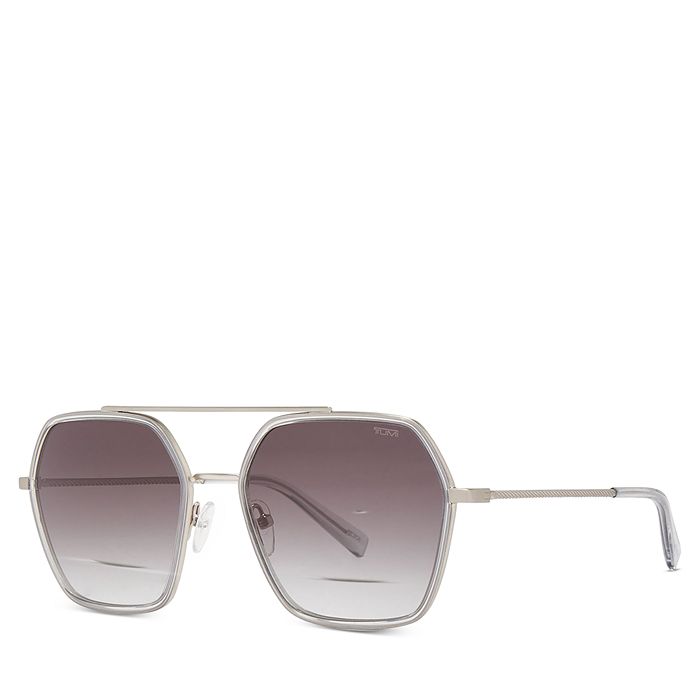 Tumi 510 Hexagon Double Bar Sunglasses, 56mm | Bloomingdale's