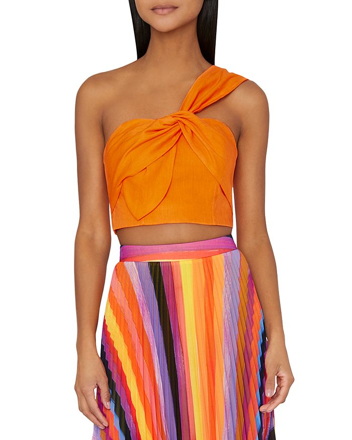 MILLY One Strap Zip Back Top | Bloomingdale's