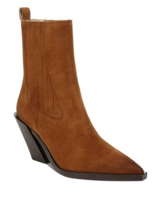 Sam Edelman Women's Mandey Pointed Toe Pull On High Heel Boots ...