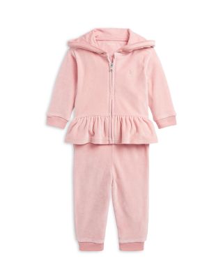 Ralph Lauren Girls' Velour Hoodie & Jogger Pants Set - Baby ...