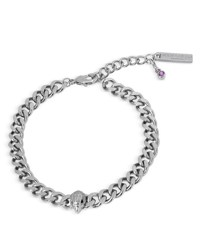 KURT GEIGER LONDON Pavé Signature Eagle Curb Chain Link Bracelet in ...