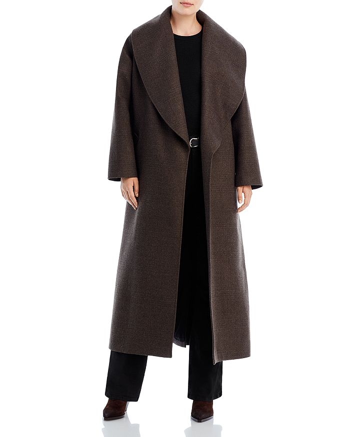 Nour Hammour Lucee Shawl Collar Wrap Coat | Bloomingdale's