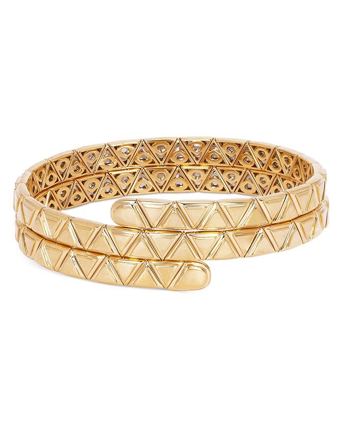 Marina B 18K Yellow Gold Triangolini Triangle Coil Bangle Bracelet ...
