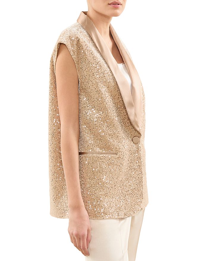 Peserico Single Breasted Sequin Vest | Bloomingdale's