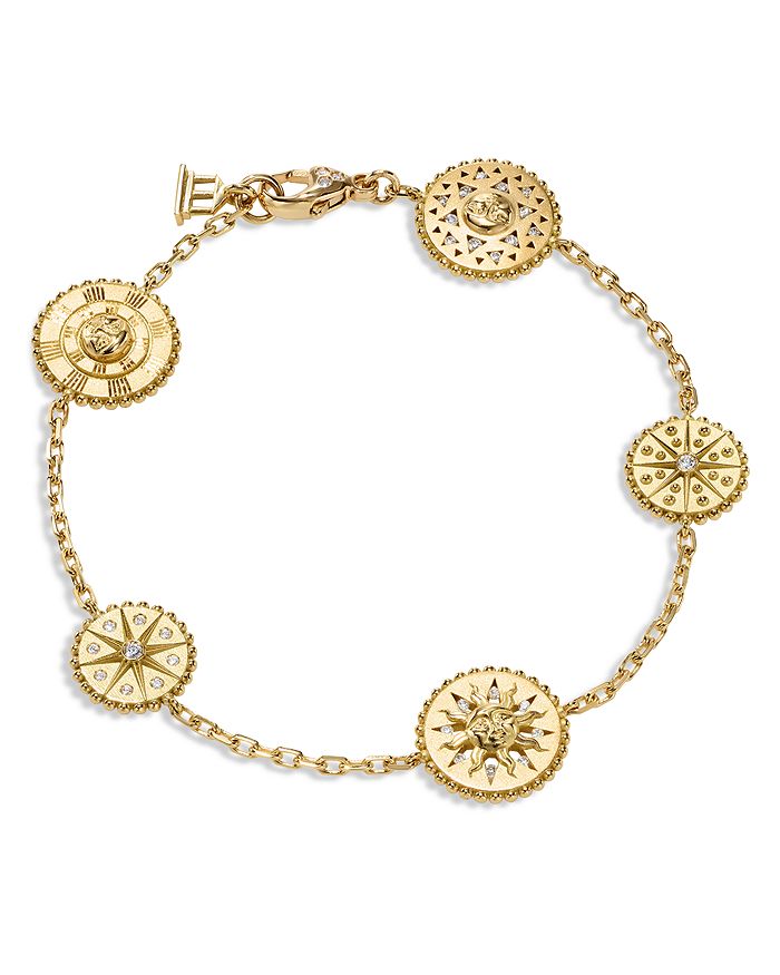Temple St. Clair 18K Yellow Gold & Diamond Orbit Station Bracelet ...