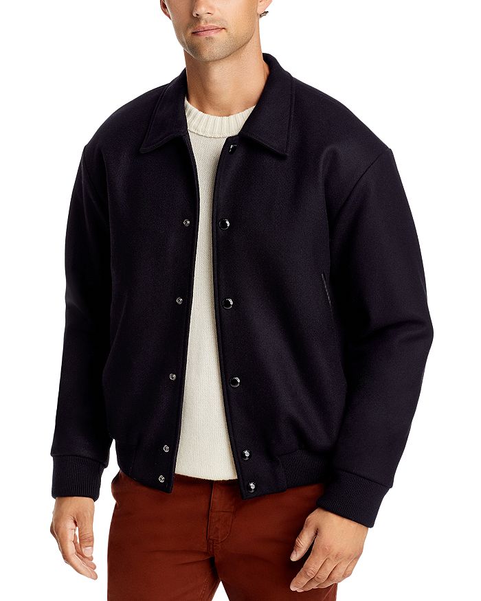FRAME Varsity Style Snap Front Jacket | Bloomingdale's