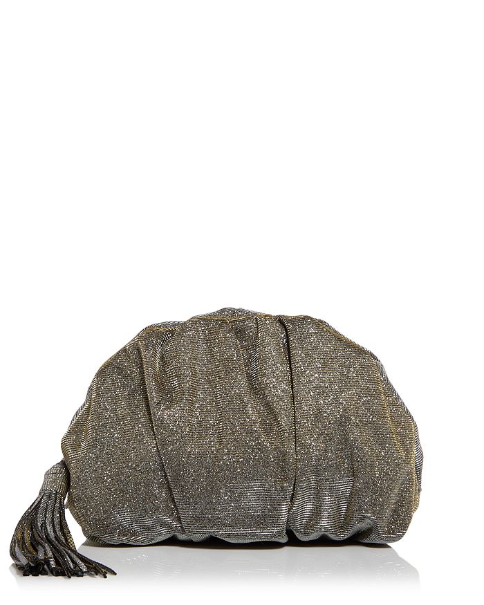 Rebecca Minkoff Ruched Glitter Clutch | Bloomingdale's