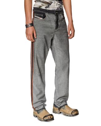 Diesel 2020 D-VIKER Straight Fit Jeans in Black Denim | Bloomingdale's