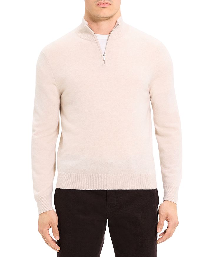 Theory Hilles Quarter Zip Cashmere Sweater | Bloomingdale's