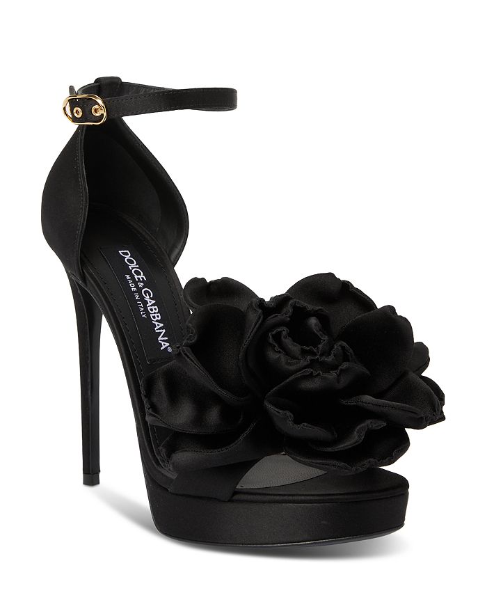 Dolce & Gabbana Women's Flower High Heel Platform Sandals | Bloomingdale's