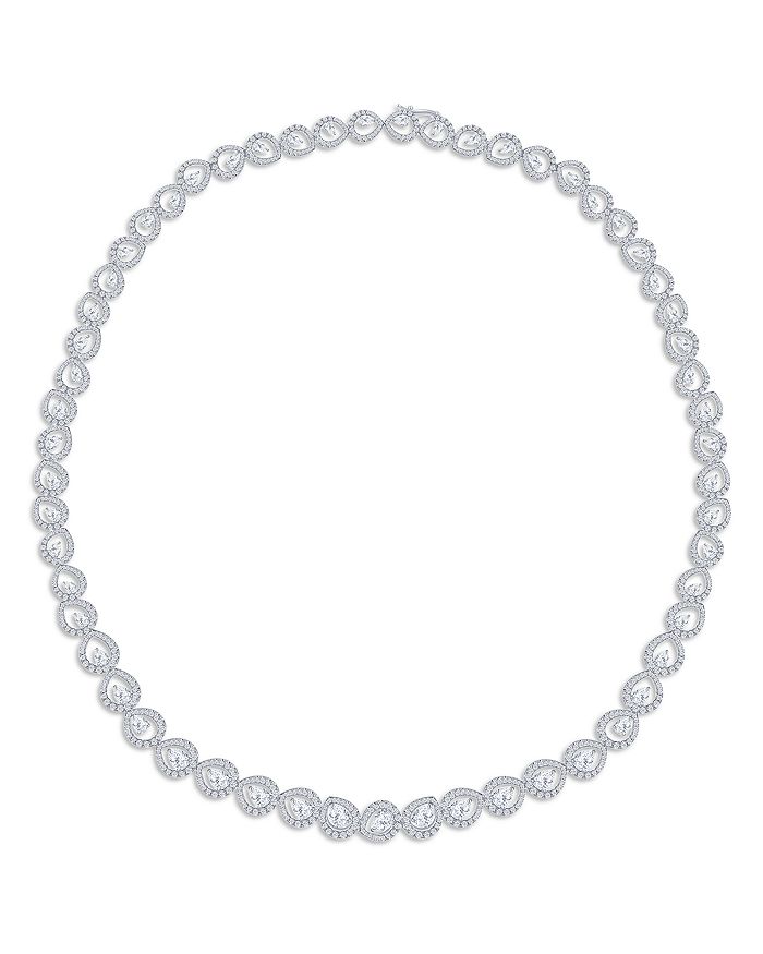HARAKH Diamond Necklace in 18K White Gold, 7.9 ct. t.w., 16 ...