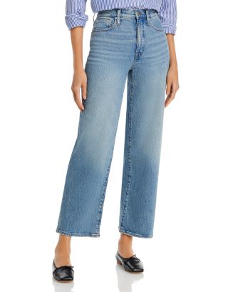 Madewell LT Perfect High Rise Wide Leg Jeans in Heathcote | Bloomingdale's