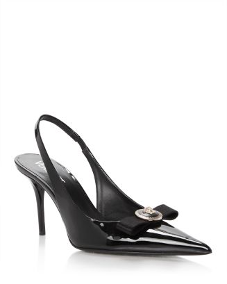 Versace Women's Gianni Ribbon 85 mm Slingback Pumps | Bloomingdale's