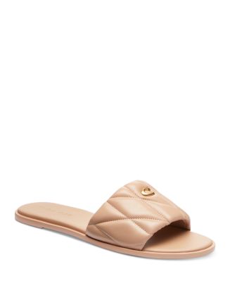 COACH Women's Holly Quilted Slide Sandals | Bloomingdale's