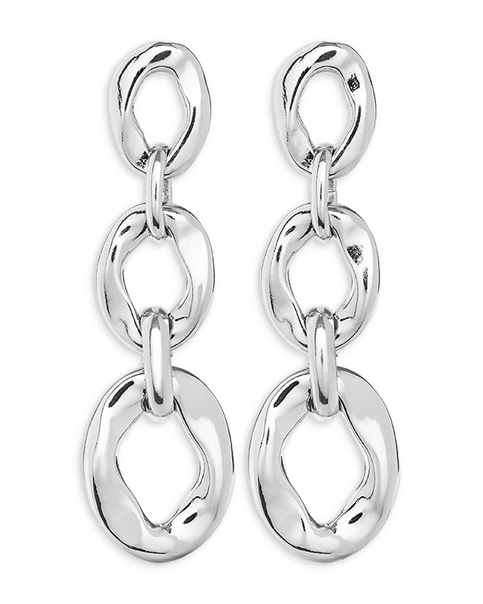 Uno de 50 Yolo Link Linear Drop Earrings in Sterling Silver | Bloomingdale's