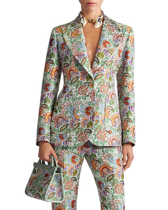 Etro Floral Jacquard Peak Lapel Jacket | Bloomingdale's