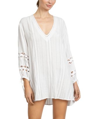 Robin Piccone V Neck Tunic Swim Cover-Up | Bloomingdale's