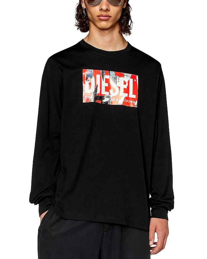 Diesel T-Just-Ls-L6 Cotton Logo Graphic Long Sleeve Tee | Bloomingdale's