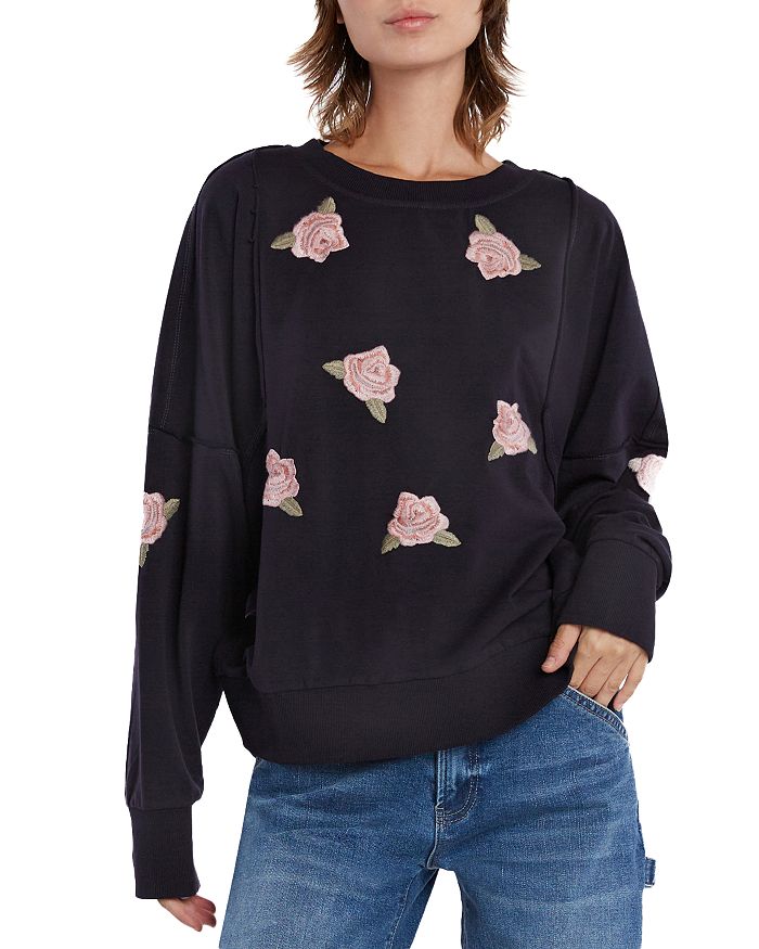 Billy T Denim Rose Sweatshirt | Bloomingdale's