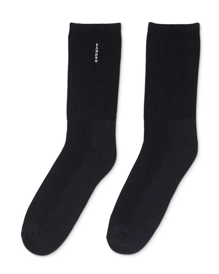 Sandro Vertical Logo Cotton Socks | Bloomingdale's