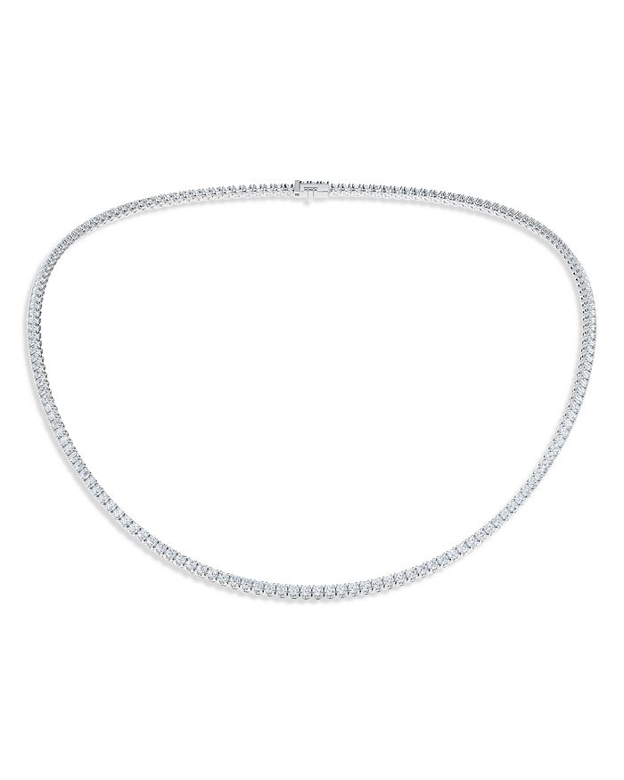 De Beers Forevermark 18K White Gold Riviera Diamond Necklace, 10.00 ct ...