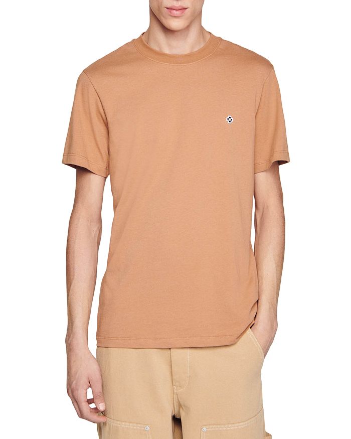 Sandro Cotton Piqué Logo Patch Tee | Bloomingdale's