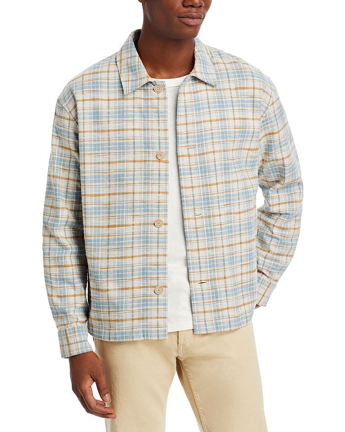 FRAME Plaid Relaxed Fit Shirt Jacket | Bloomingdale's