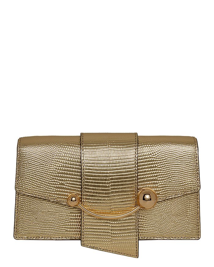 Strathberry Crescent Snake Embossed Leather Shoulder Bag | Bloomingdale's