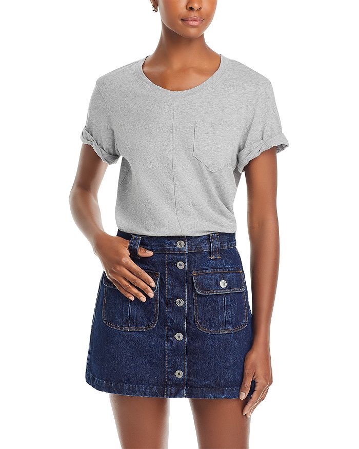 Wilt Rolled Cuff Uneven Hem Tee | Bloomingdale's