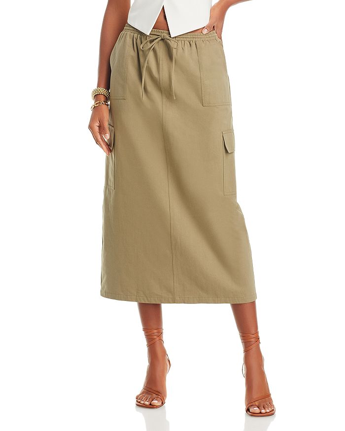 Lucy Paris Mat Drawstring Waist Cargo Midi Skirt | Bloomingdale's