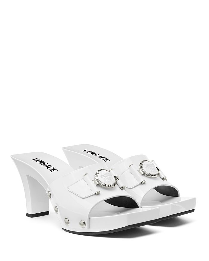 Versace Women's Medusa Medallion Heeled Sandals | Bloomingdale's