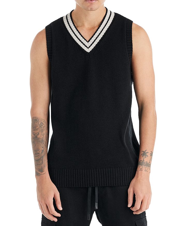 nANA jUDY Raphael Cotton Tipped Regular Fit V Neck Sweater Vest ...