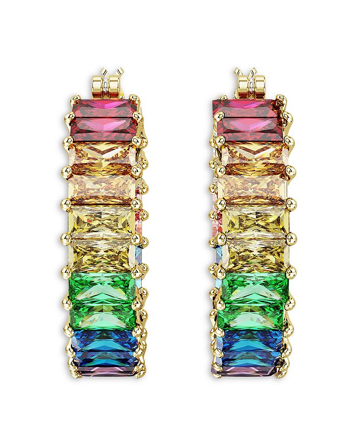 Swarovski Matrix Rainbow Crystal Inside Out Hoop Earrings | Bloomingdale's